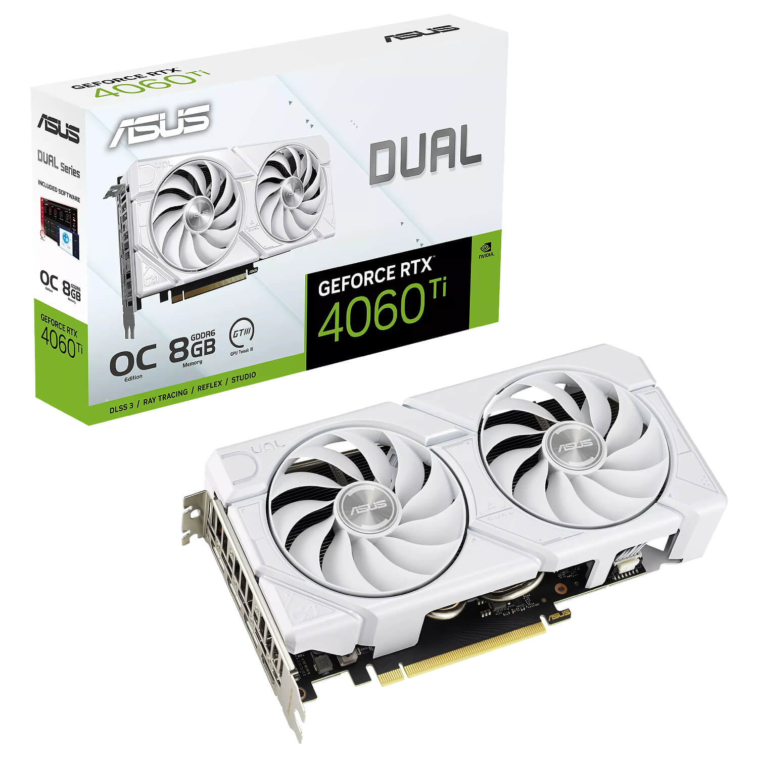 Asus Dual RTX 4060 Ti EVO White OC Edition 8GB GDDR6 – Cryptech