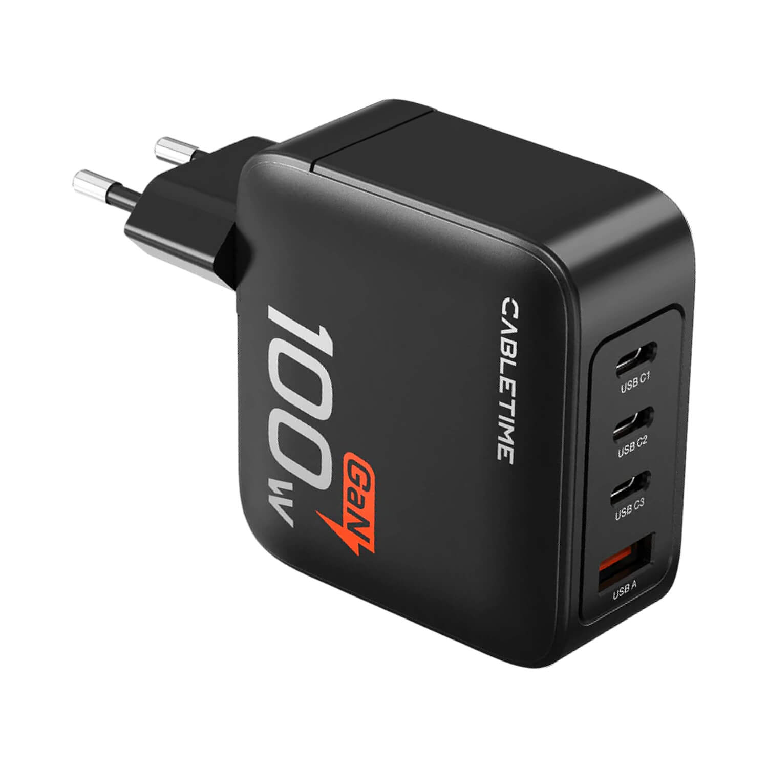 CABLETIME 100W GaN PD3.0 USB (C+C+C+A) Wall Charger Black – Cryptech