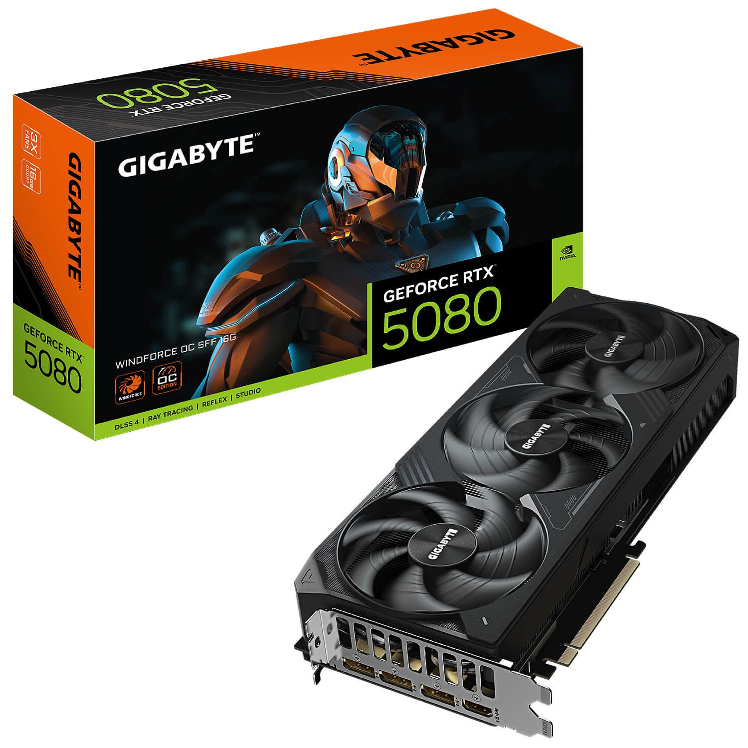 Gigabyte GeForce RTX 5080 WINDFORCE OC SFF 16G GV-N5080WF3OC-16GD – Cryptech
