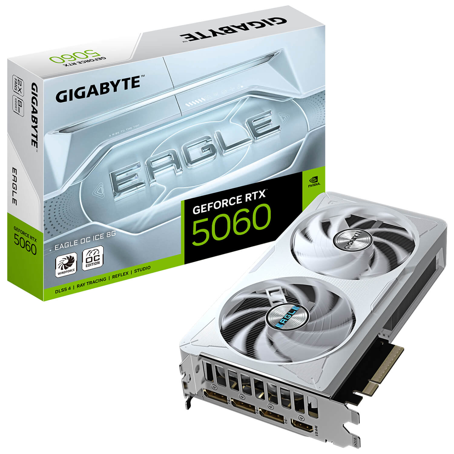 Gigabyte RTX 5060 EAGLE OC ICE 8G GV-N5060EAGLEOC – Cryptech