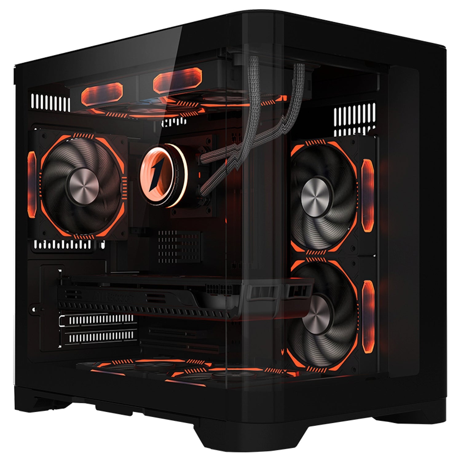 1StPlayer UV5 3X ARGB Fan HUB+Remote Black Case – Cryptech