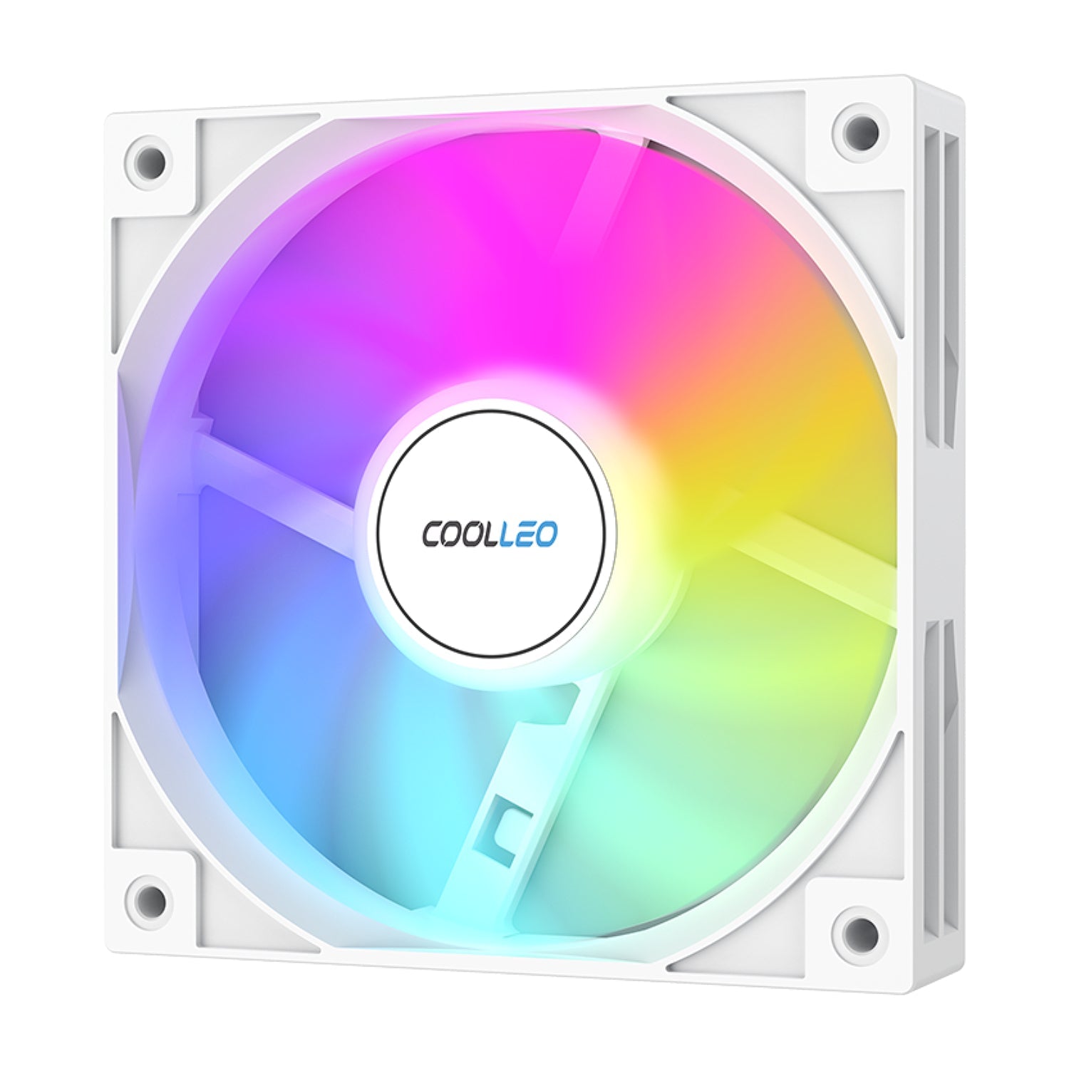 Coolleo 120mm PWM ARGB White Fan – Cryptech
